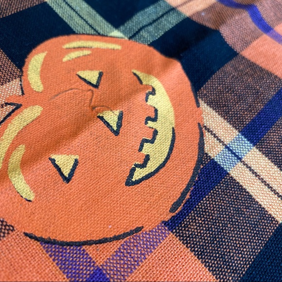 Dining | Vintage Style Halloween Tablecloth Plaid Ghost | Poshmark